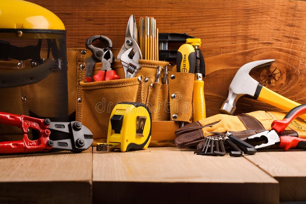 Set of working tools stock image. Image of grip, measure - 20370277