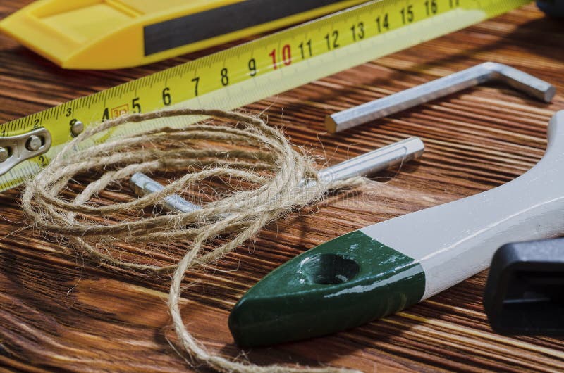 A Set of Working Tools for Doing Household Chores Stock Image - Image ...