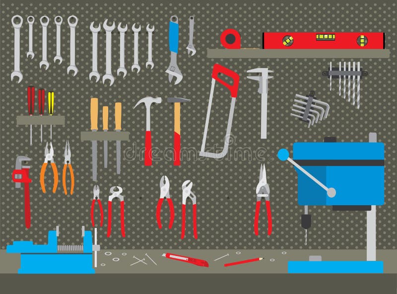 An Illustration Collection Of Various Craft Tools Stock Vector ...