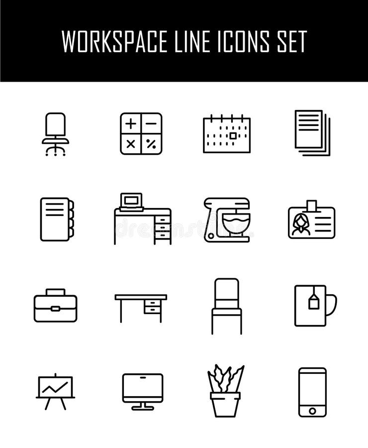Workspace Icons Stock Illustrations – 17,140 Workspace Icons Stock ...