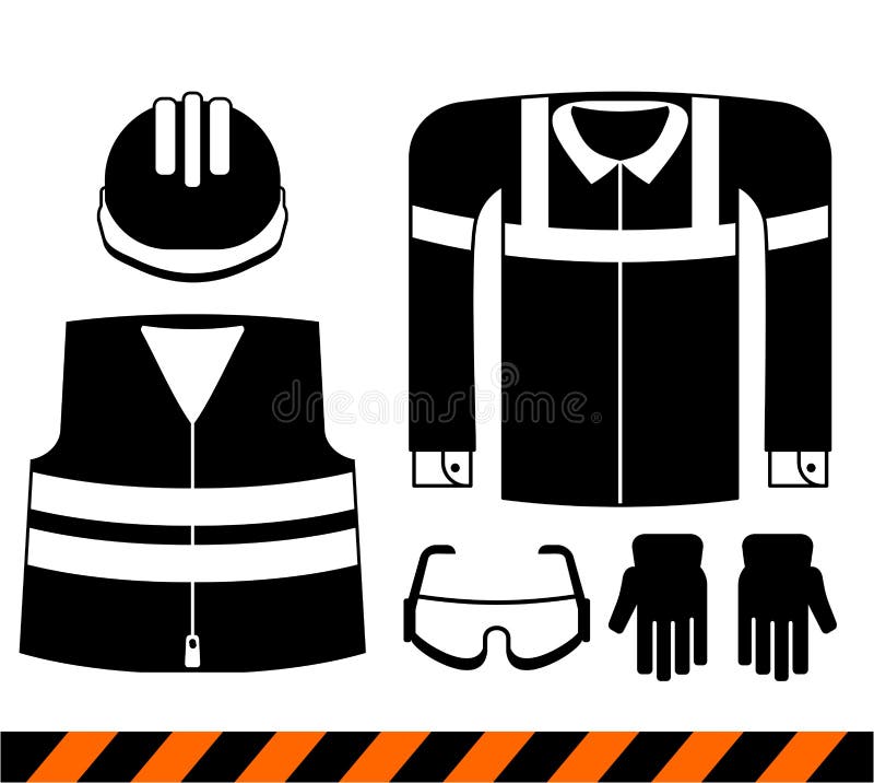 Set of workwear stock vector. Illustration of employees - 69142780