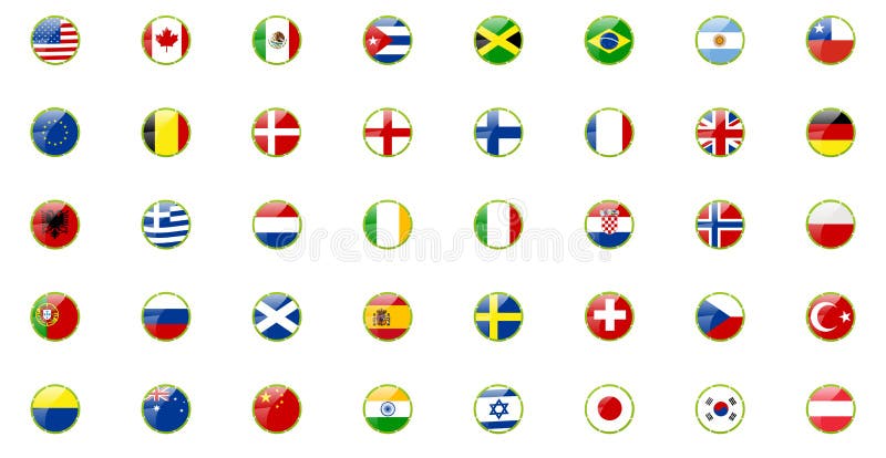 Round Frame Made of World Flags Stock Vector - Illustration of lebanon ...