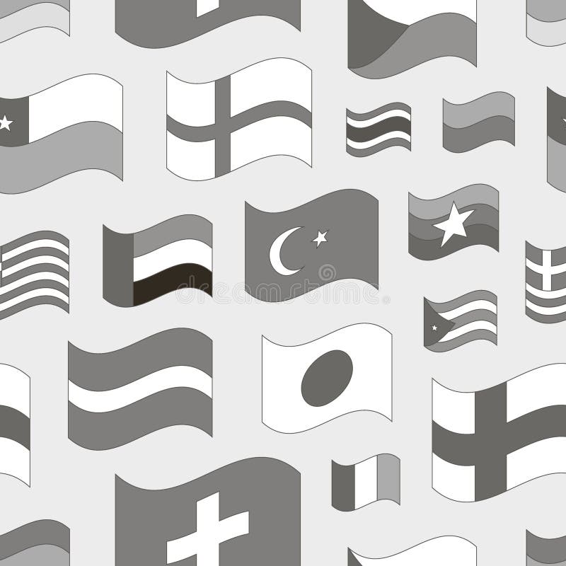 Set of world flags pattern stock vector. Illustration of north - 84731955