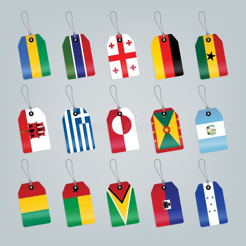Set of world flags stock vector. Illustration of america - 64908858