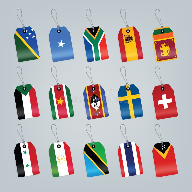 Set of world flags stock vector. Illustration of spain - 64908884