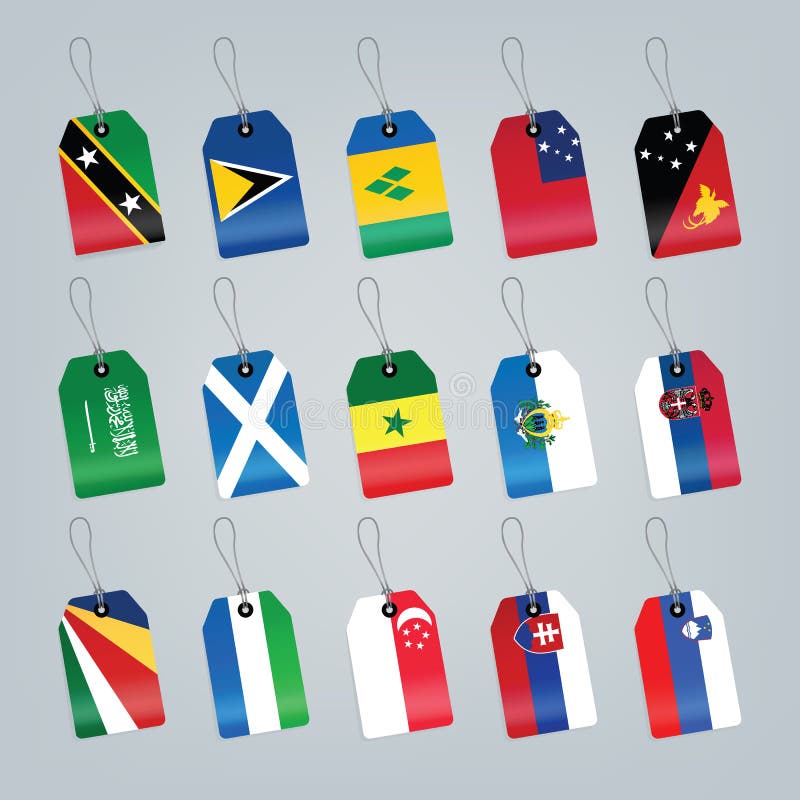 Set of world flags stock vector. Illustration of planet - 64908895