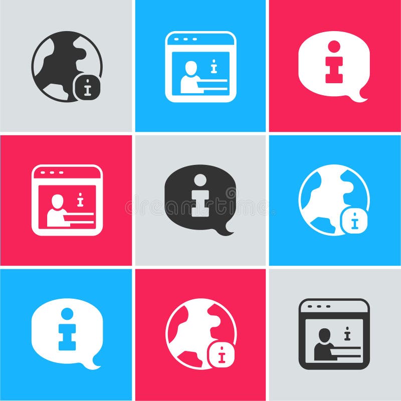 Set World News, Information and Icon. Vector Stock Illustration ...