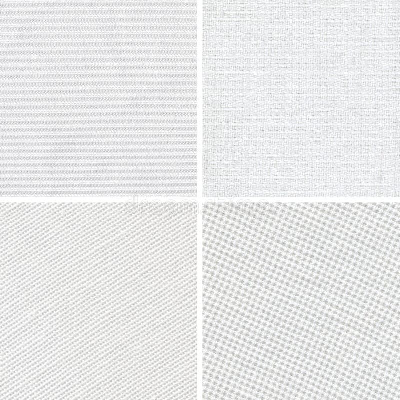 Set of Woven White Fabric Texture Stock Image - Image of decoration ...