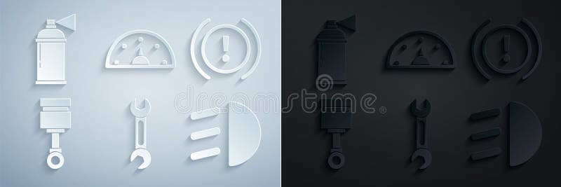Set Wrench, Brake System Warning, Engine Piston, High Beam, Speedometer ... Set Wrench, Brake System Warning, Engine Piston, High Beam, Speedometer ...