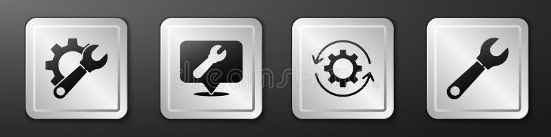 Set Wrench Spanner and Gear, Location with Wrench Spanner, Gear and ...