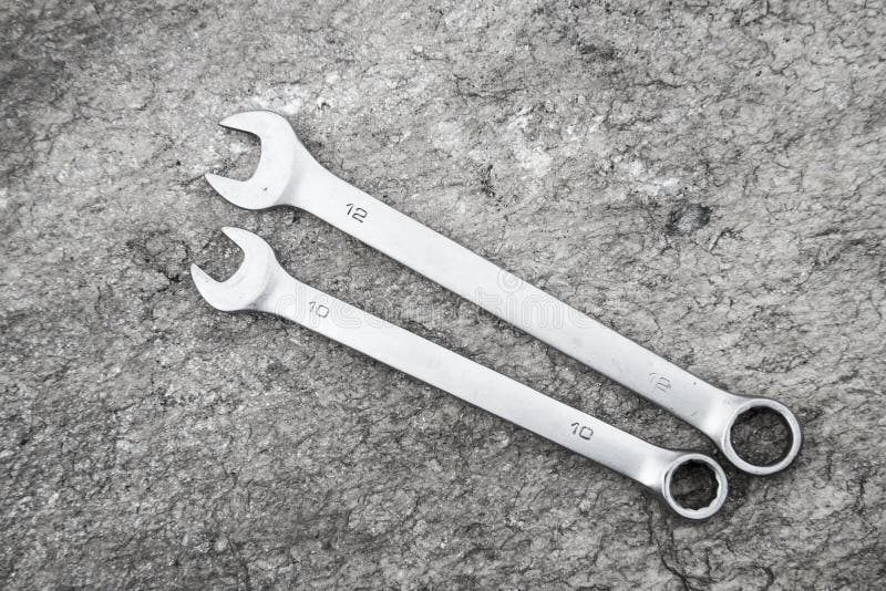Set of Wrenches , Two Spanners Stock Photo - Image of technical, house ...