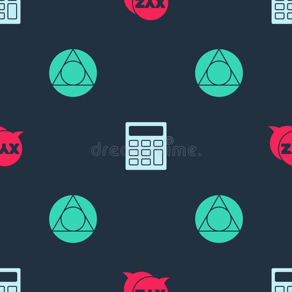 Set XYZ Coordinate System, Calculator and Triangle Math on Seamless ...