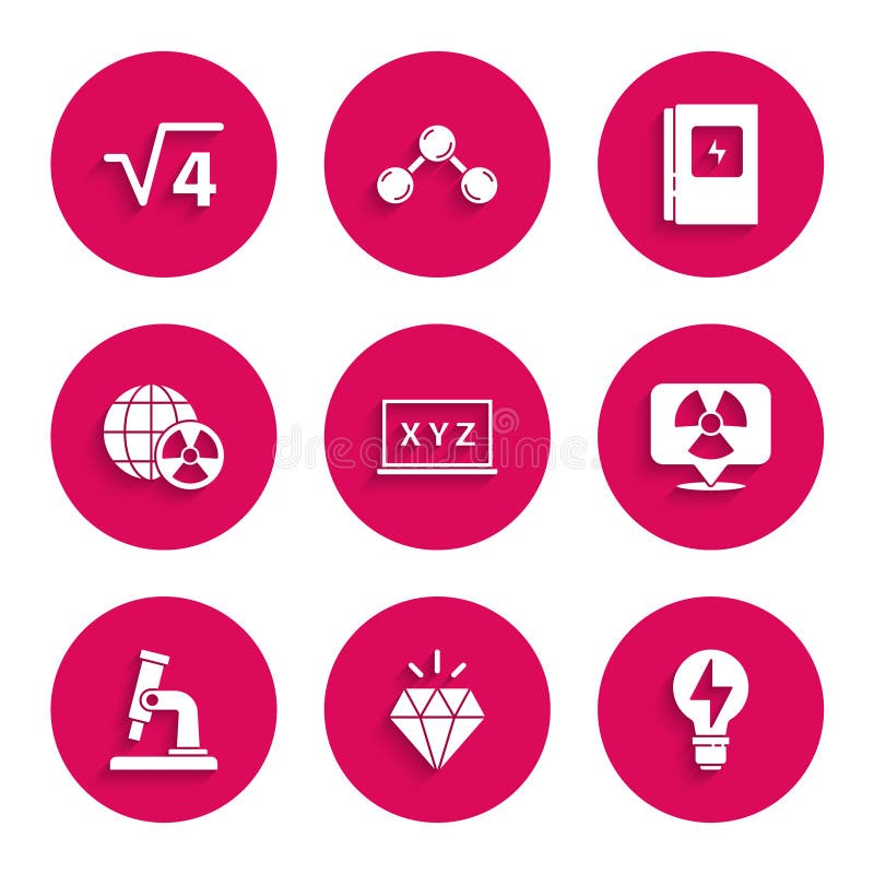 Set XYZ Coordinate System, Diamond, Light Bulb with Lightning ... Set XYZ Coordinate System, Diamond, Light Bulb with Lightning ...