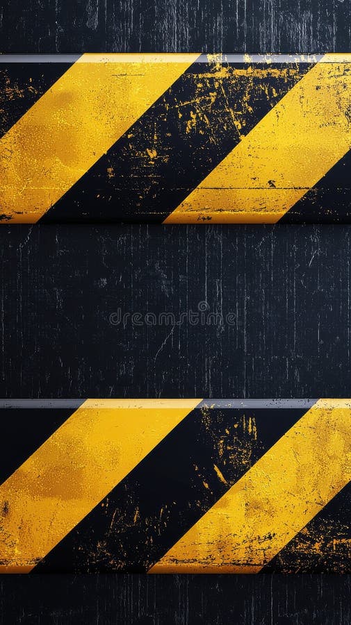A Set of Yellow and Black Hazard Stripes for Safety Warning and Caution ...