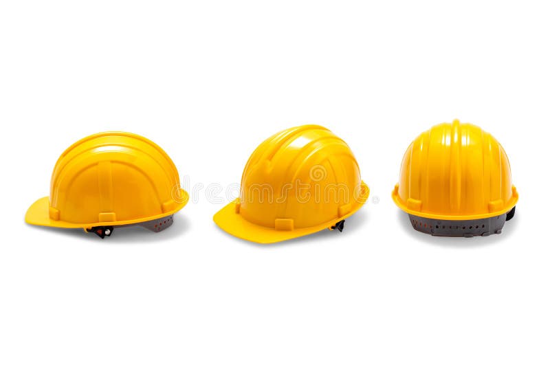 Set of Yellow Deferential Helmet Construction Tools for Industrial ...