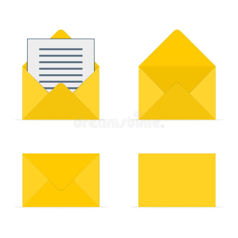 Envelopes set - vector stock illustration. Illustration of flat - 162779959