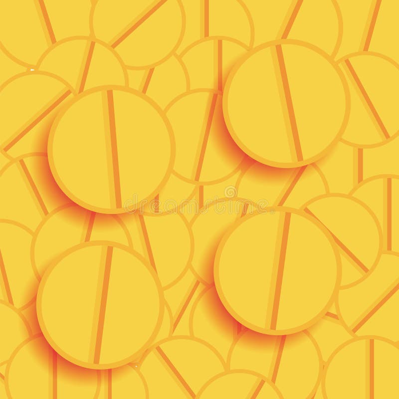 Set of Yellow Pills stock vector. Illustration of color - 66631546