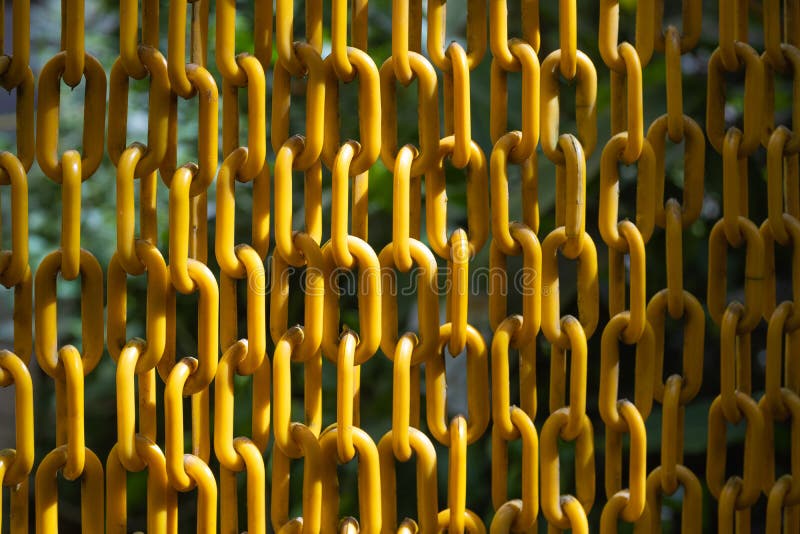 Set of Yellow Plastic Chains Stock Photo - Image of metal, element ...