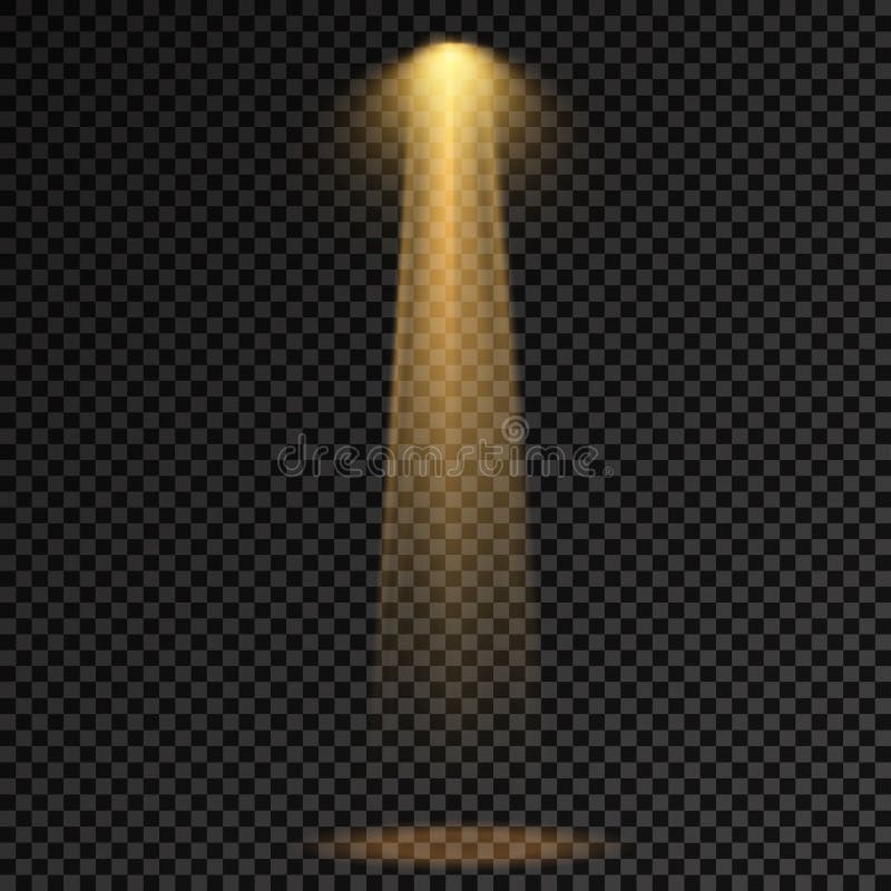 Set of Yellow Spotlight, Projector Light Effect. Stock Vector ...