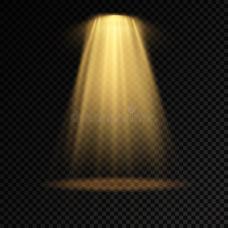 Set of Yellow Spotlight, Projector Light Effect. Stock Vector ...