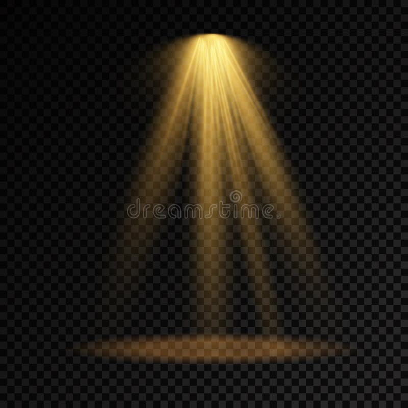 Set of Yellow Spotlight, Projector Light Effect. Stock Vector ...