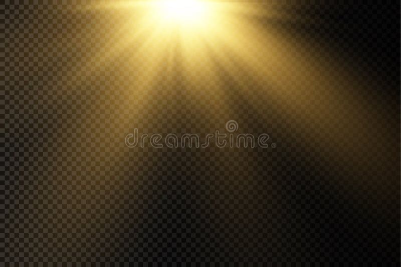 Set of Yellow Spotlight, Projector Light Effect. Stock Vector ...
