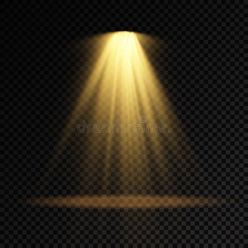 Set of Yellow Spotlight, Projector Light Effect. Stock Vector ...