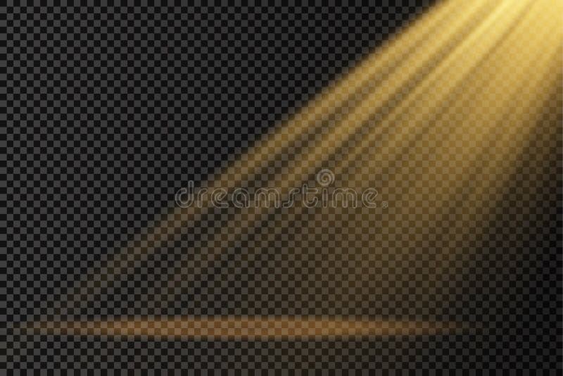 Set of Yellow Spotlight, Projector Light Effect. Stock Vector ...