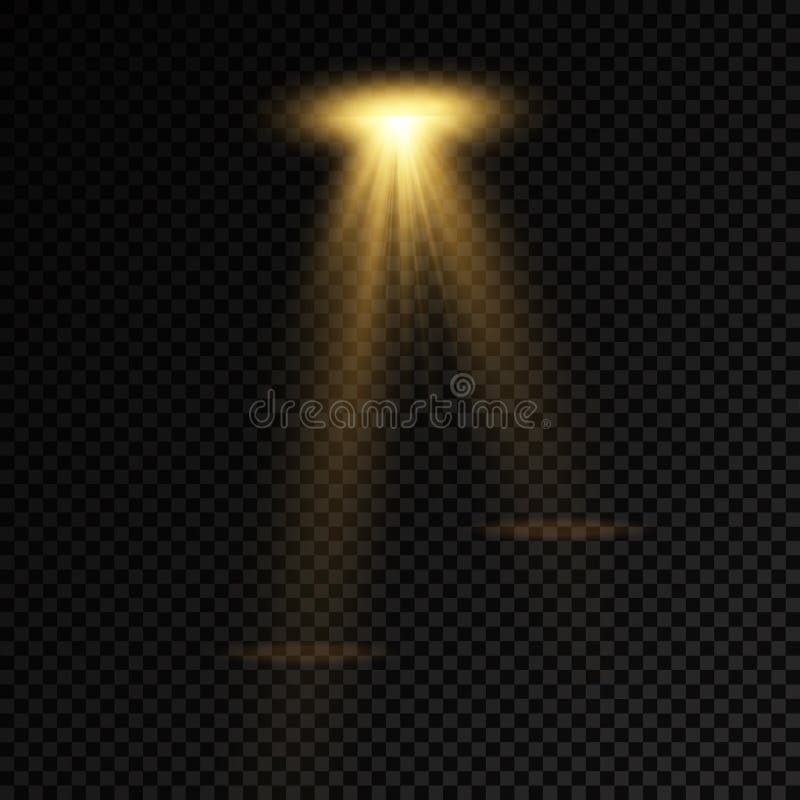 Set of Yellow Spotlight, Projector Light Effect. Stock Vector ...