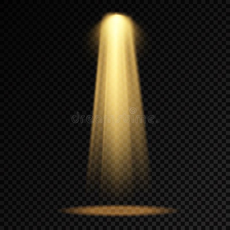 Set of Yellow Spotlight, Projector Light Effect. Stock Vector ...