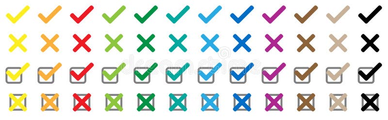 Set of Yes and No Signs, Vector Illustration Stock Vector ...