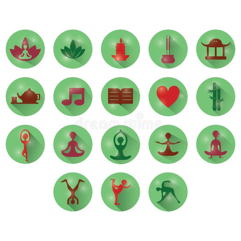 Set of Yoga Icons. Vector Illustration Decorative Design Stock Vector ...