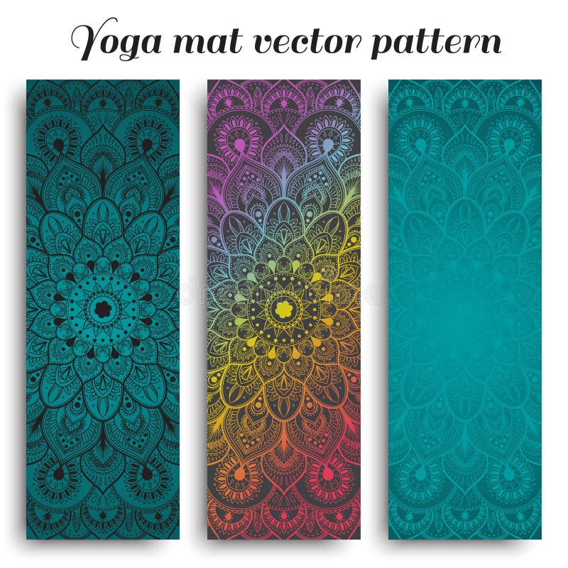 Set Yoga Mat Vector Pattern Stock Illustrations – 454 Set Yoga Mat ...