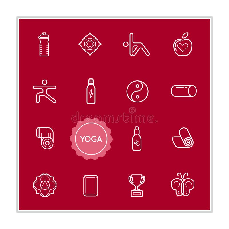 Set of Yoga Vector Illustration Elements Can Be Used As Logo or Icon in ...