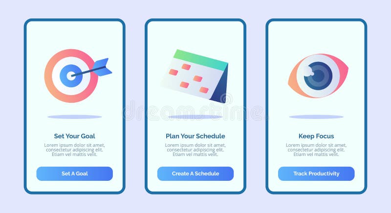 Set Your Goal Plan Your Schedule Keep Focus for Mobile Apps Template ...