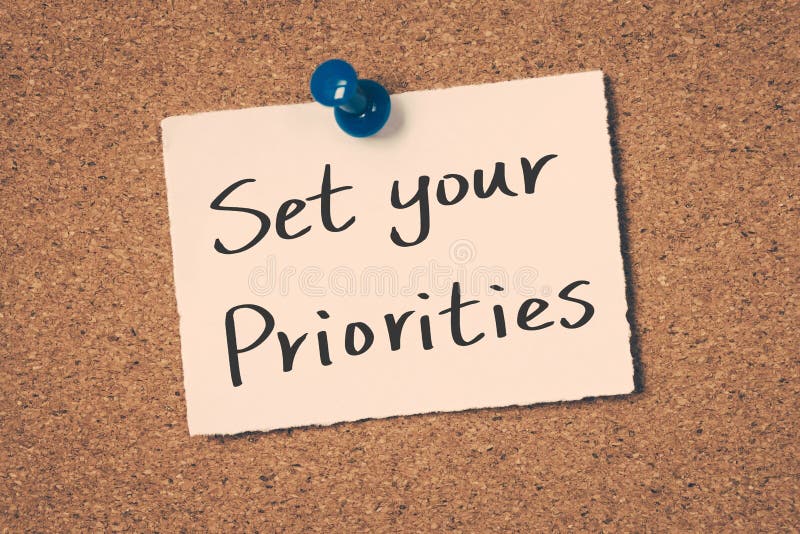 SET UP YOUR PRIORITIES Text on the Chart , Office Supplies, Business ...