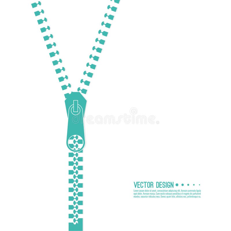 Set of zip. stock vector. Illustration of clothing, connection - 94232285