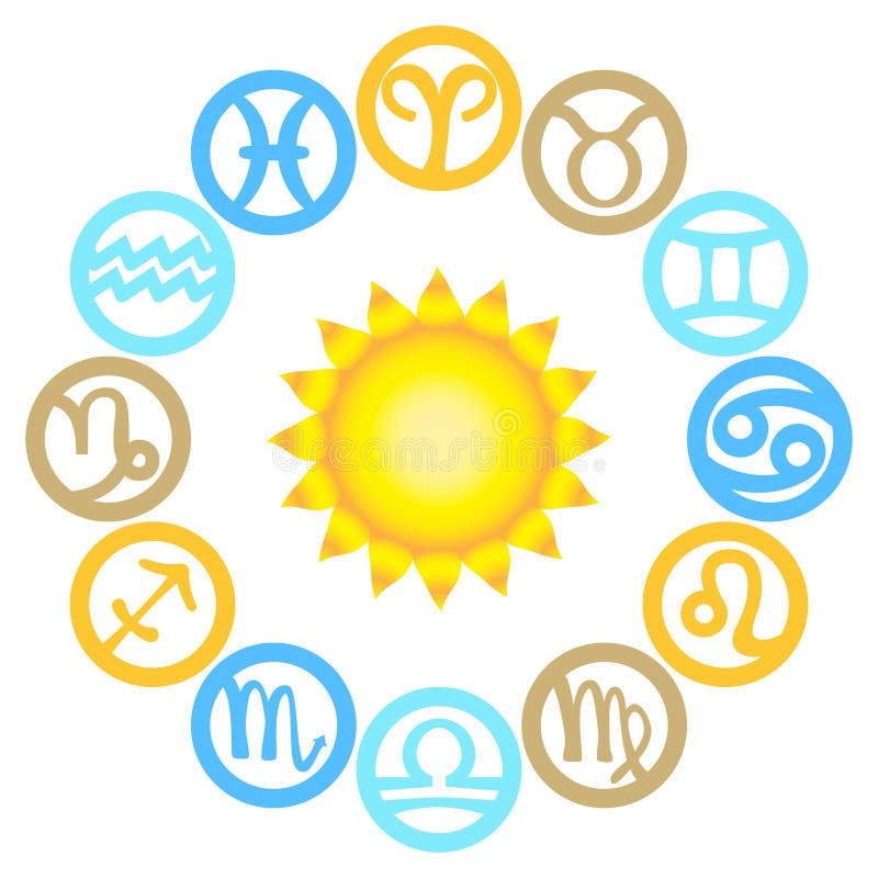 Set of sun signs stock vector. Illustration of decoration - 28568756