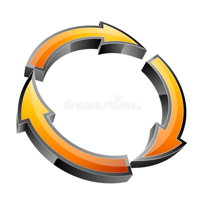 Seta 3d ilustração do vetor. Ilustração de geométrico - 16133713