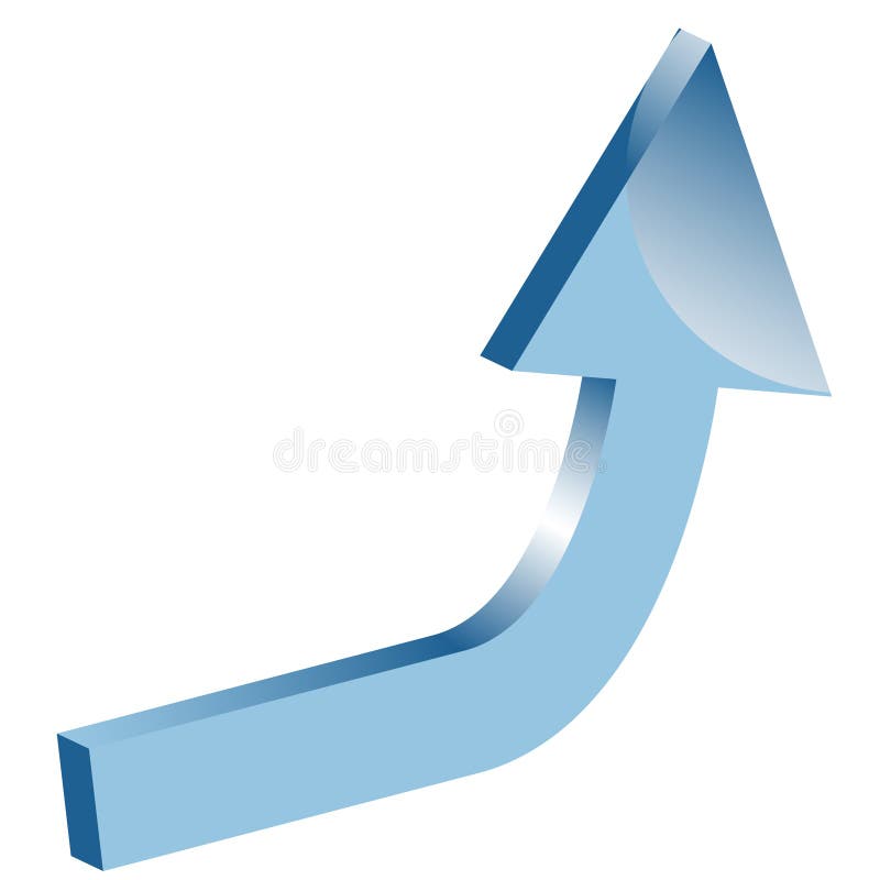 Seta 3d ilustração do vetor. Ilustração de descida, tecnologia - 16454993