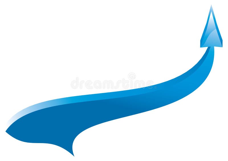 Seta 3d brilhante ilustração do vetor. Ilustração de ponteiro - 14269039