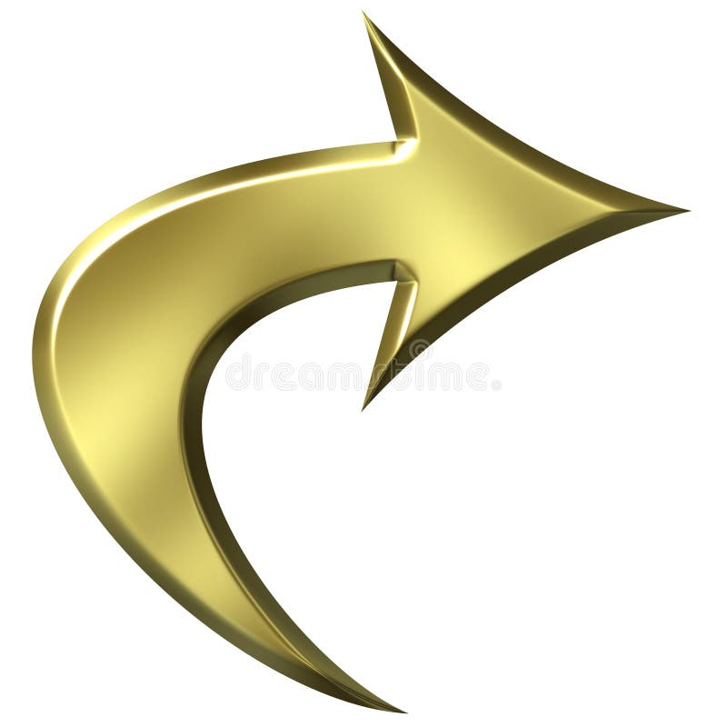 Seta 3D dourada ilustração stock. Ilustração de maneira - 4538486