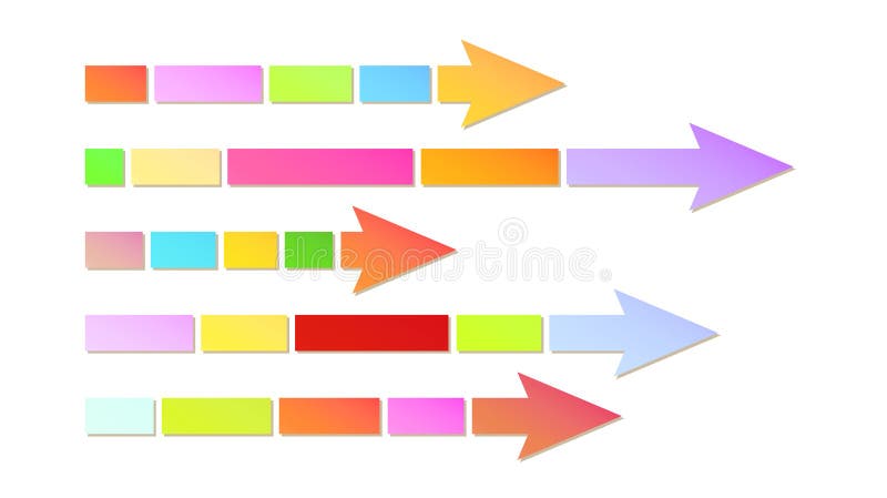 Seta com linha dividida ilustração do vetor. Ilustração de processo ...