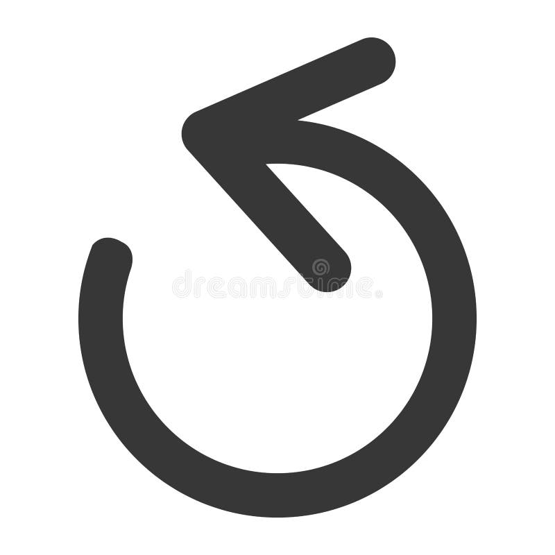 Seta Com Sentido Do Retorno Em Cores Preto E Branco Ilustração do Vetor ...