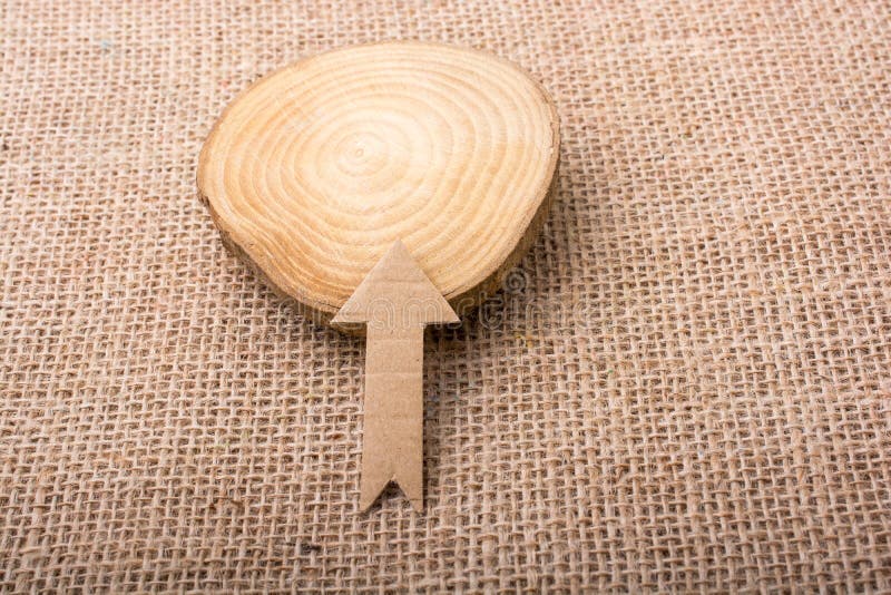 Seta Cortada Do Papel Marrom Foto de Stock - Imagem de agricultura ...