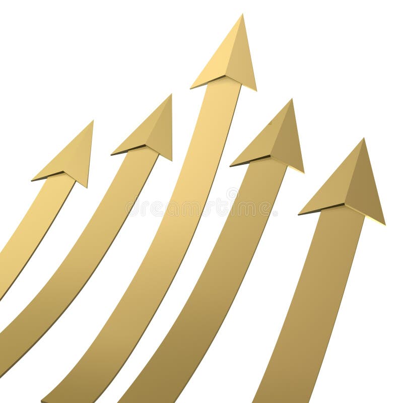Seta 3D dourada ilustração stock. Ilustração de sentido - 5437691