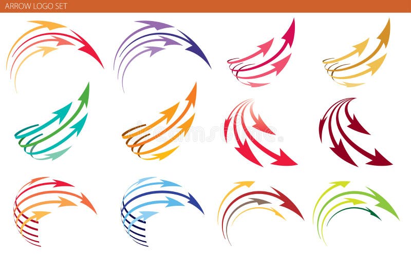 Seta Logo Set ilustração do vetor. Ilustração de volta - 37718115