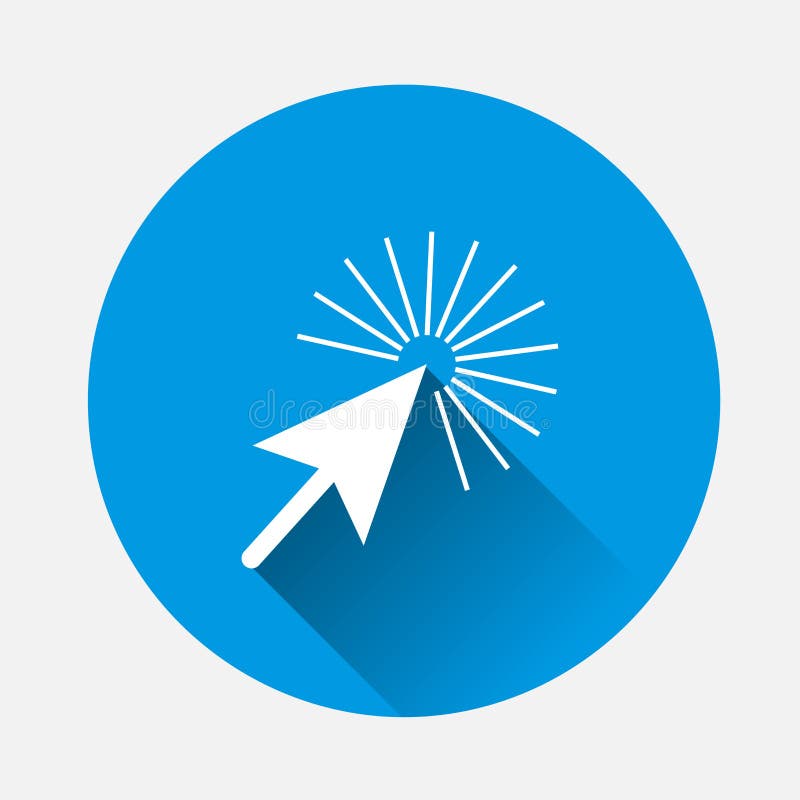 Seta, O Cursor Apontando Para O Ponto O Cursor Clica No Estilo De ...