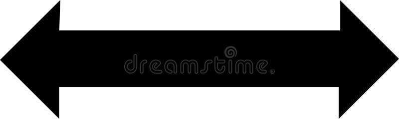 Seta Preta Apontando Para a Esquerda E Para a Direita Ilustração Stock ...
