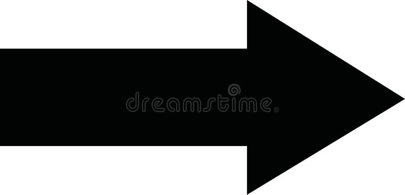 Seta preta para a frente ilustração do vetor. Ilustração de vetor ...